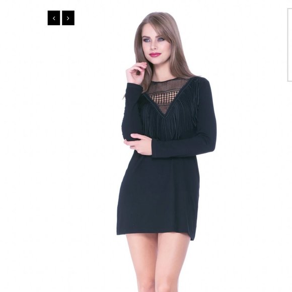 Analili | Dresses | Analili Analice Fringe Mini Dress Tunic Top Lbd M ...